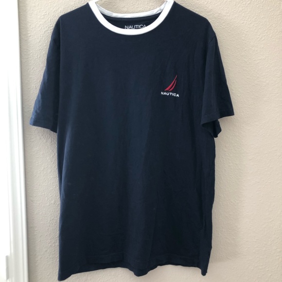 Nautica | Shirts | Nautica Mens Navy Blue Shirt Logo | Poshmark